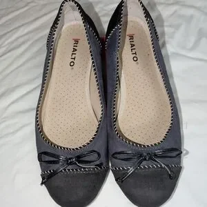 Rialto | Shoes | Rialto Womens Gray Ballet Flats | Poshmark